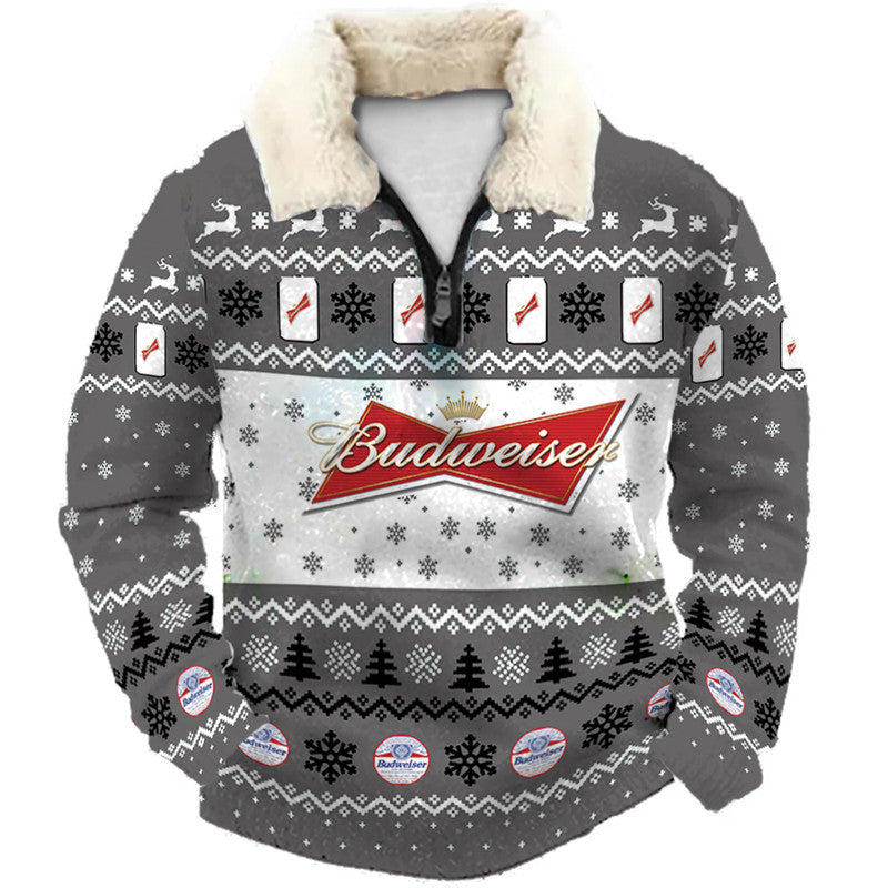 BW & Christmas Ugly Quarter Zip Sweatshirt – Sevogue